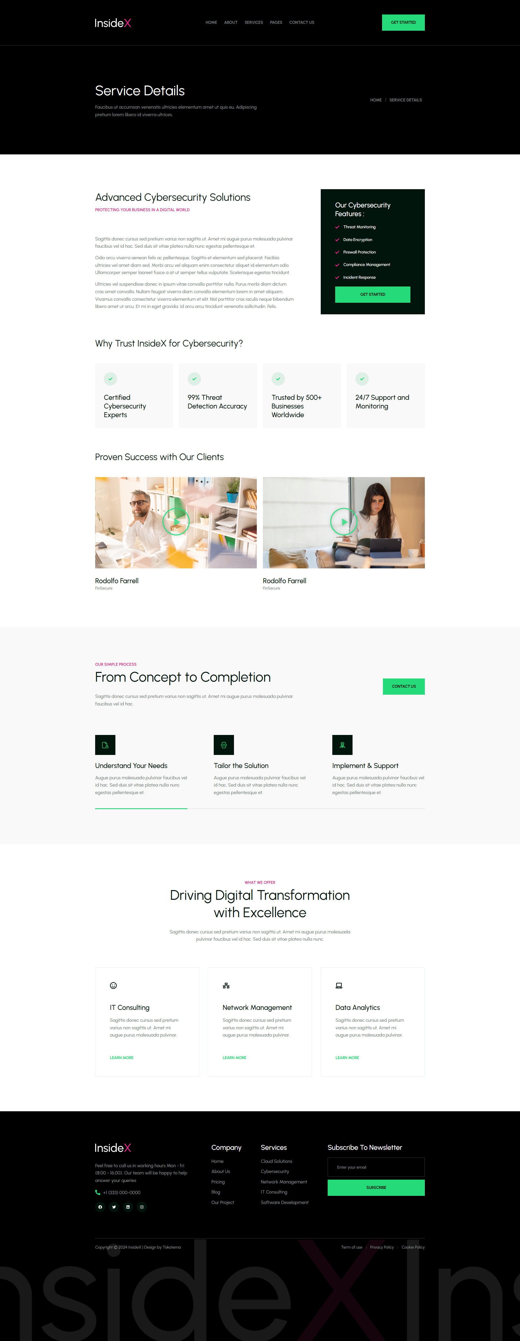 InsideX - IT Solution & Service Elementor Template Kits by Tokotema